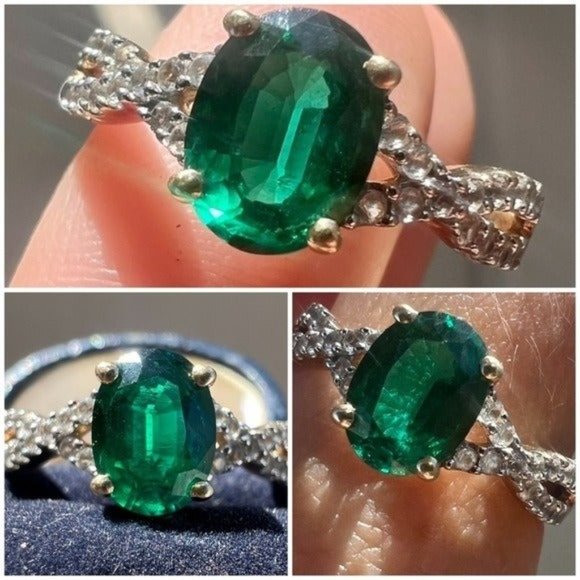 Zales | Jewelry | Solid K Gold Genuine Sapphireemerald Ring | Poshmark